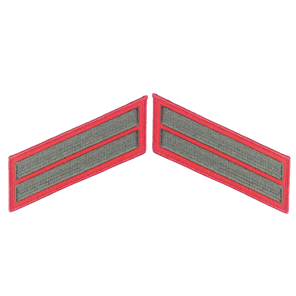 Service Stripes USMC Enlisted - Male - Green on Red – Hahn's World of ...