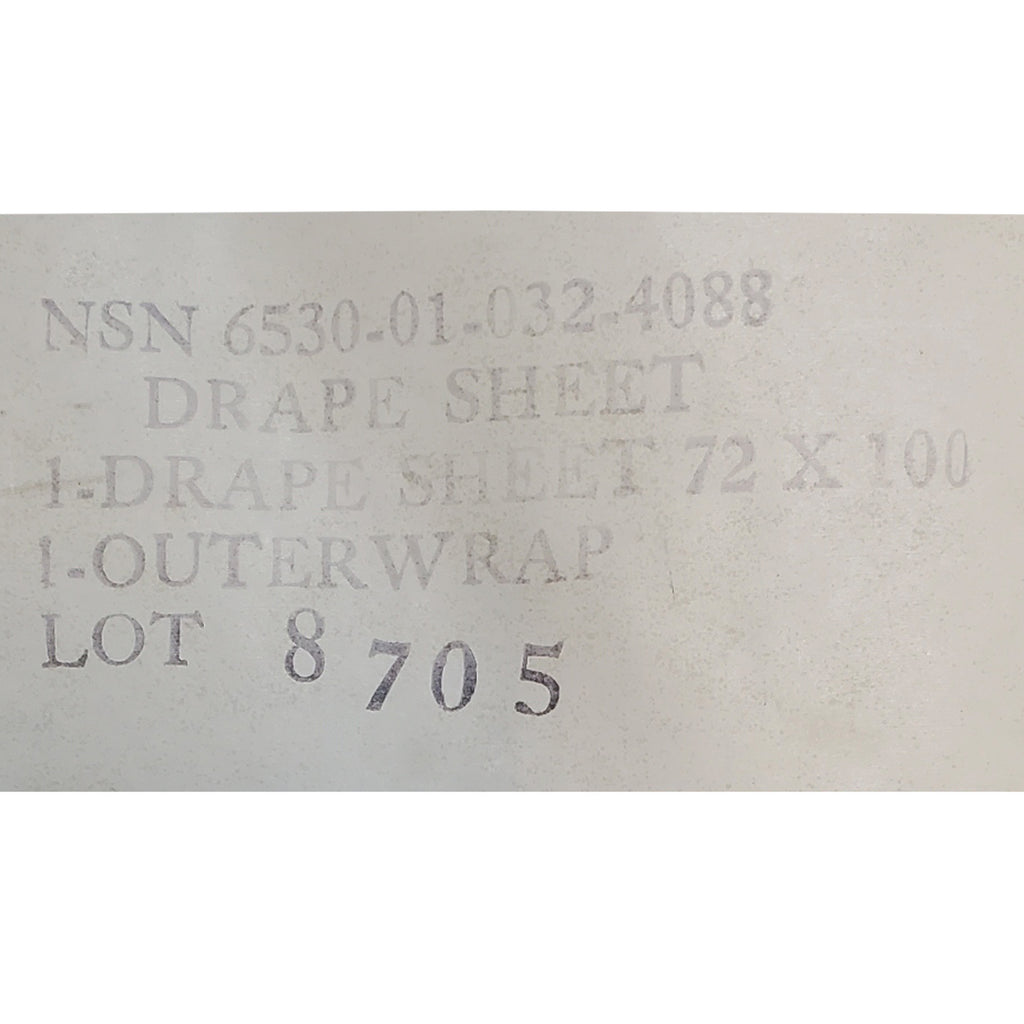 Boundary Drape Sheet 72x100 (NSN6530-01-032-4088) – Hahn's World of ...
