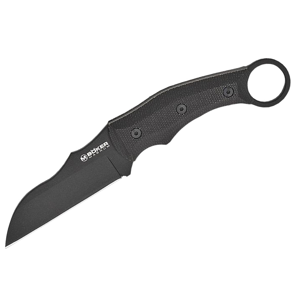 Knife - Böker Magnum Straight Karambit Fixed Knife Blade Micarta Handl ...