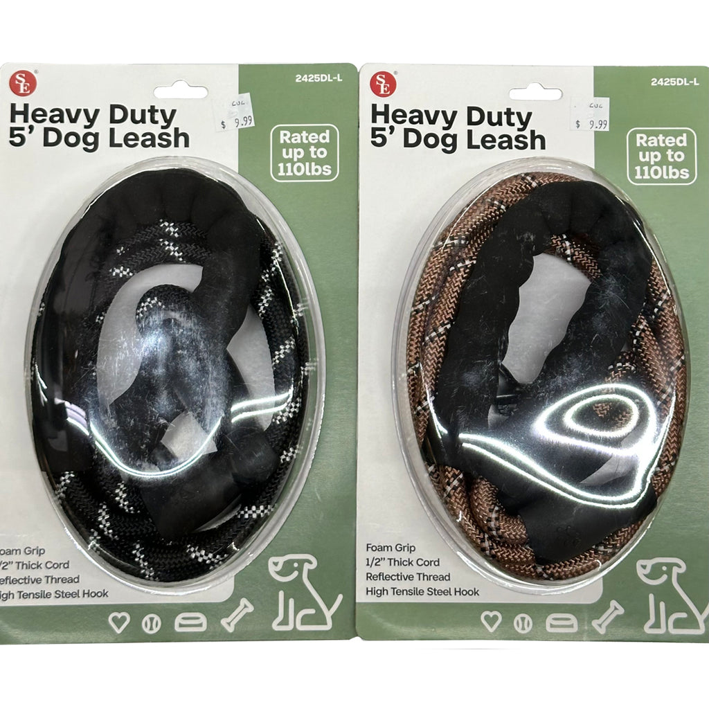 SE Dog Leash up to 110 LBS w/Reflective Thread & Foam Grip – Hahn's ...