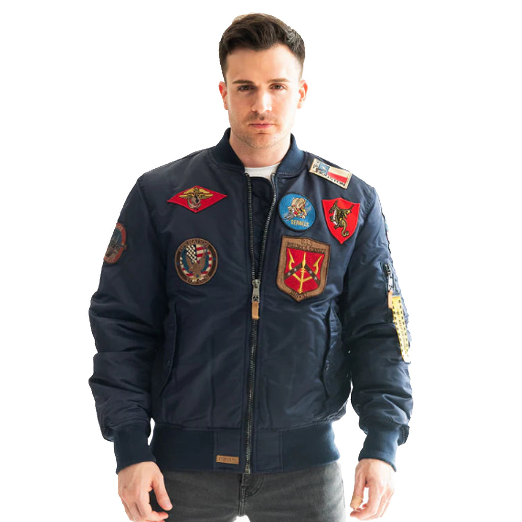 TOP GUN MA-1 Nylon Bomber Jacket w/Patches – Hahn's World of Surplus ...