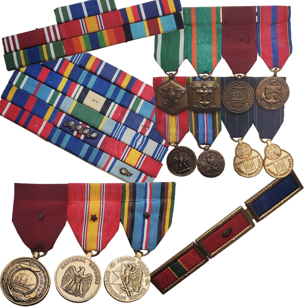 US Military Ribbon Racks & Medals (Used in Displays) - Previously Owne ...